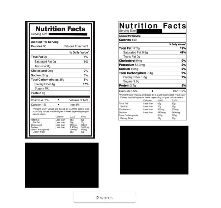 Reading Food Labels – Let’s play a game! – Team Quadzilla